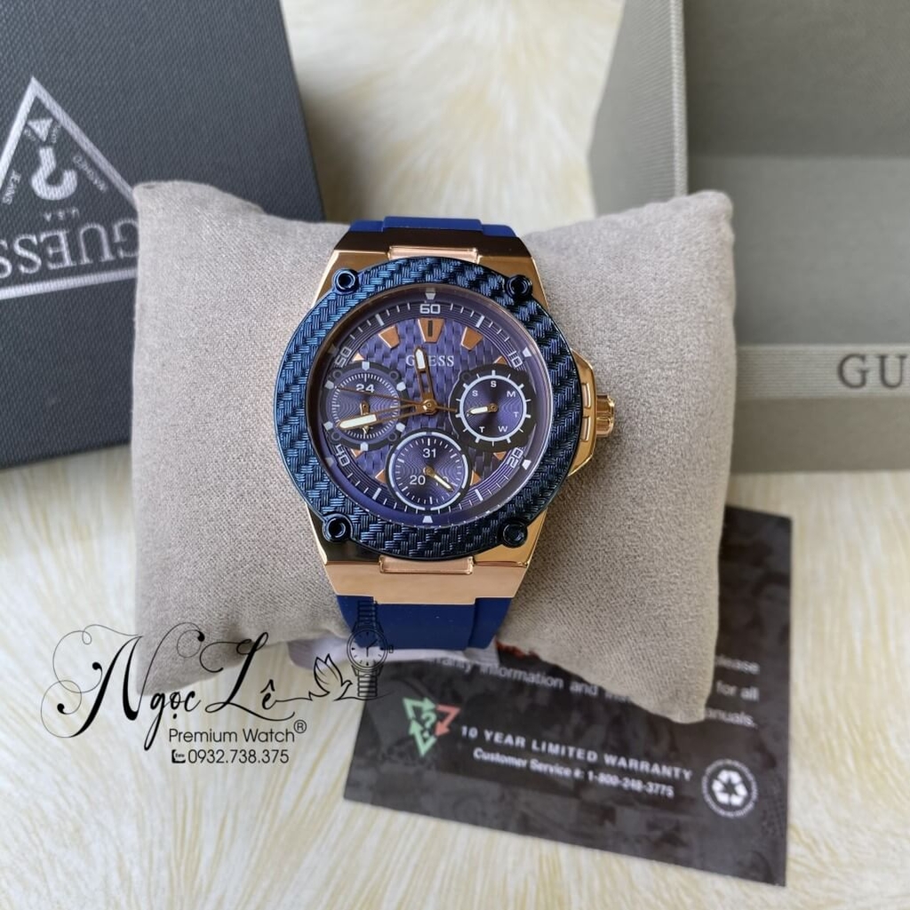 Đồng Hồ Guess W1094L2 Nữ Dây Silicon Màu Xanh Size 39mm Shop Đồng Hồ ...