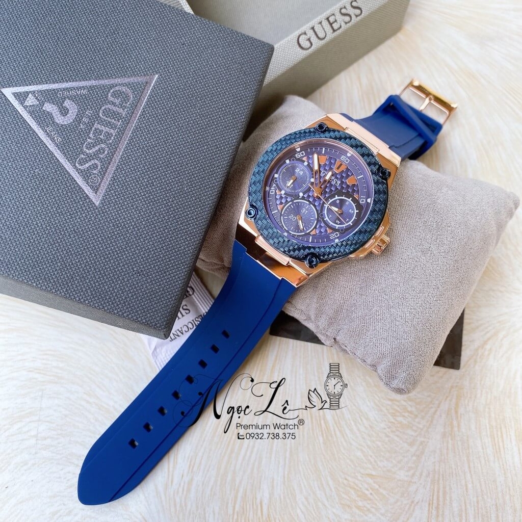 Đồng Hồ Guess W1094L2 Nữ Dây Silicon Màu Xanh Size 39mm Shop Đồng Hồ ...