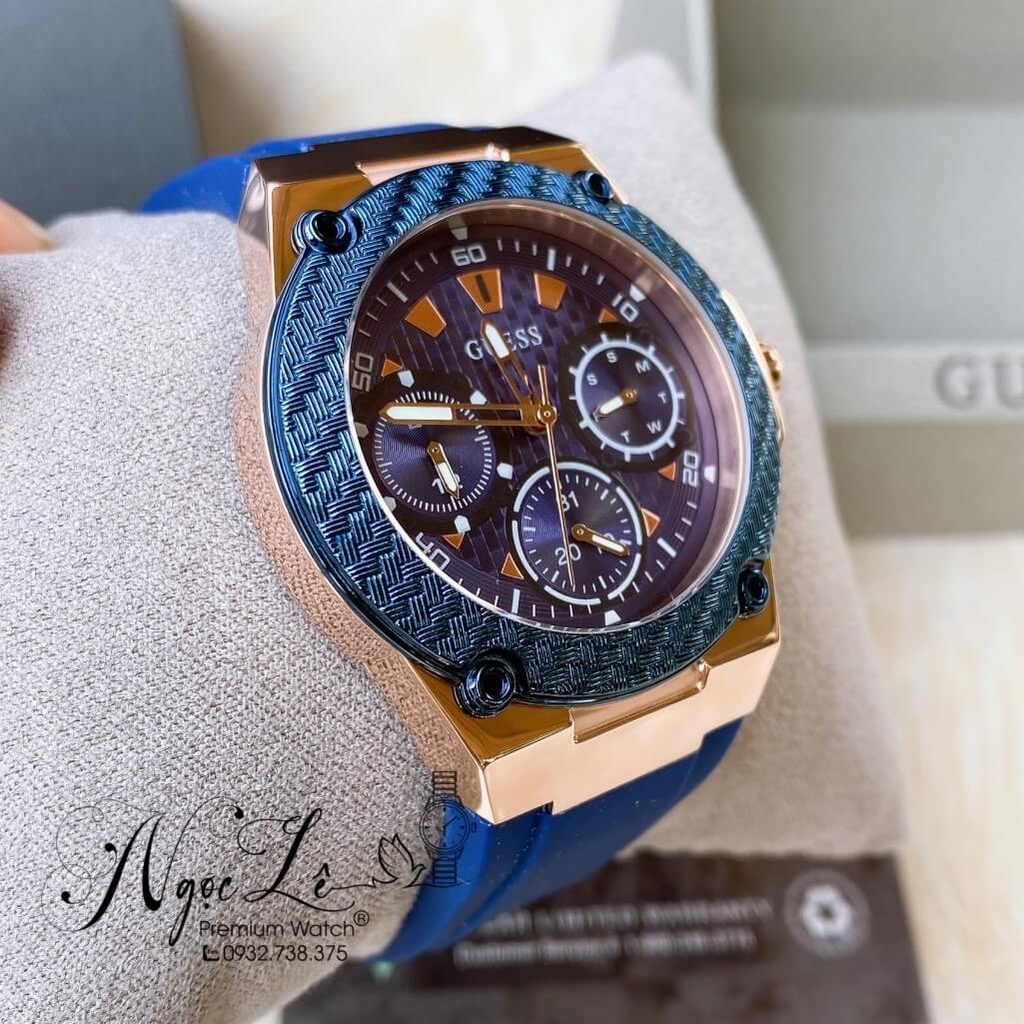Đồng Hồ Guess W1094L2 Nữ Dây Silicon Màu Xanh Size 39mm Shop Đồng Hồ ...