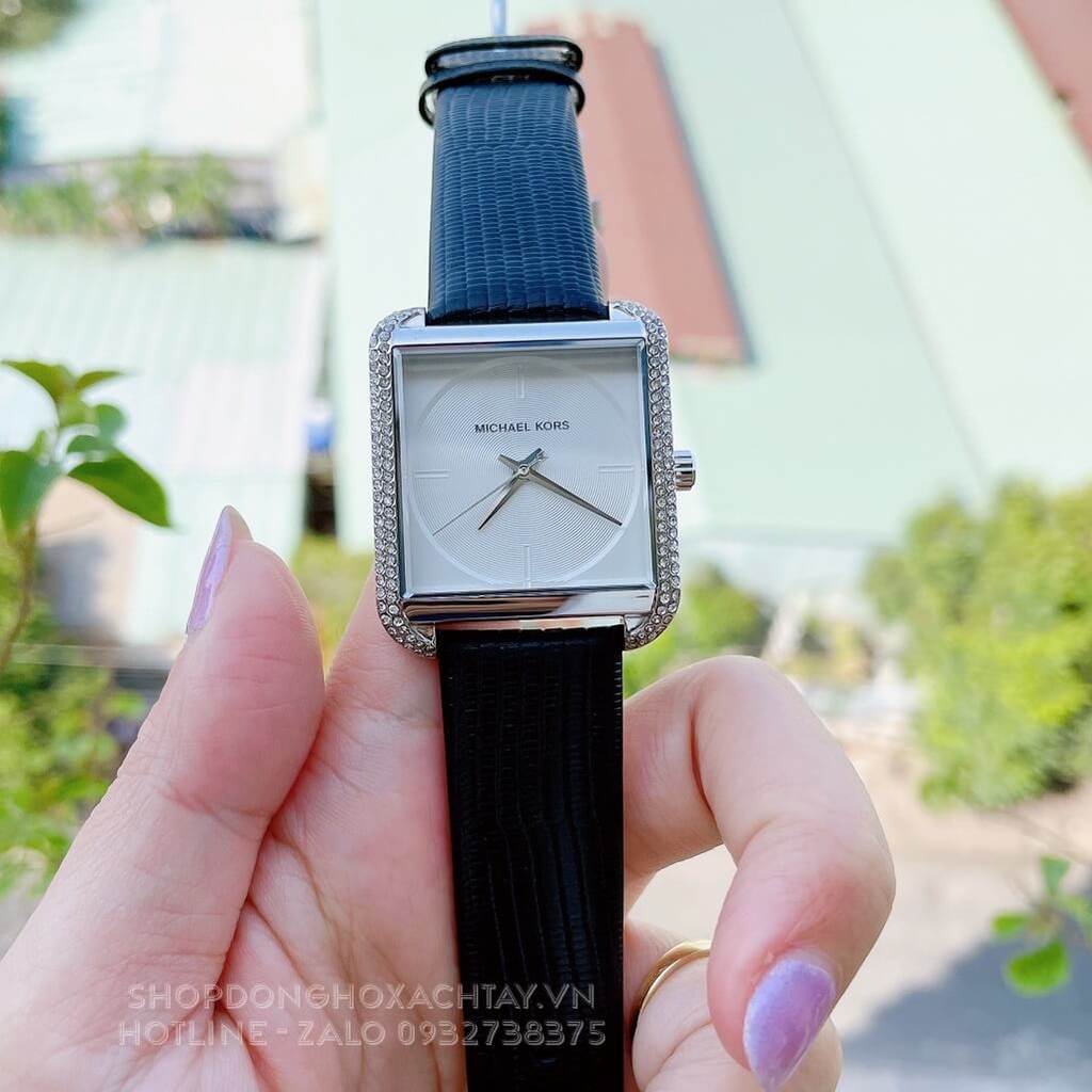 Đồng Hồ Michael Kors MK2583 Nữ Dây Da Đen Chính Hãng Shop Đồng Hồ Xách Tay