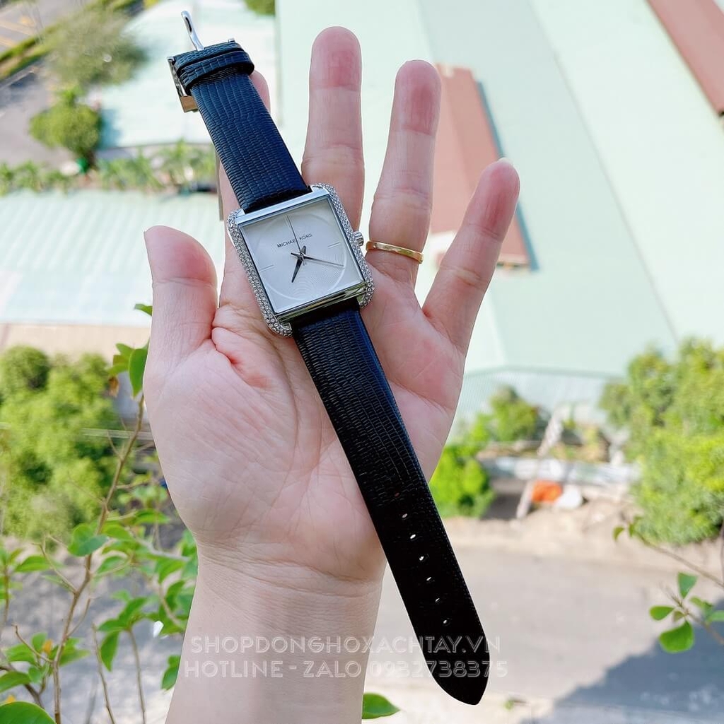 Đồng Hồ Michael Kors MK2583 Nữ Dây Da Đen Chính Hãng Shop Đồng Hồ Xách Tay