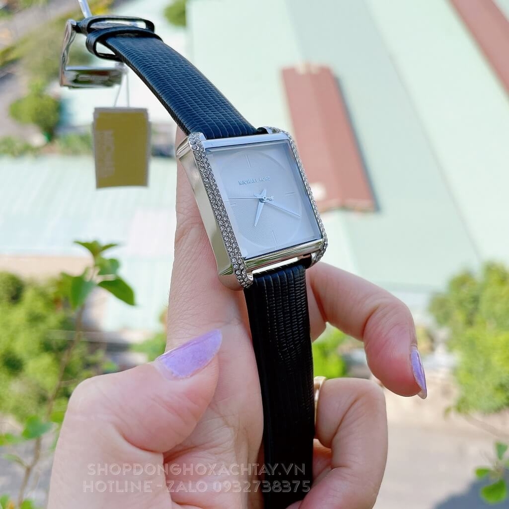 Đồng Hồ Michael Kors MK2583 Nữ Dây Da Đen Chính Hãng Shop Đồng Hồ Xách Tay