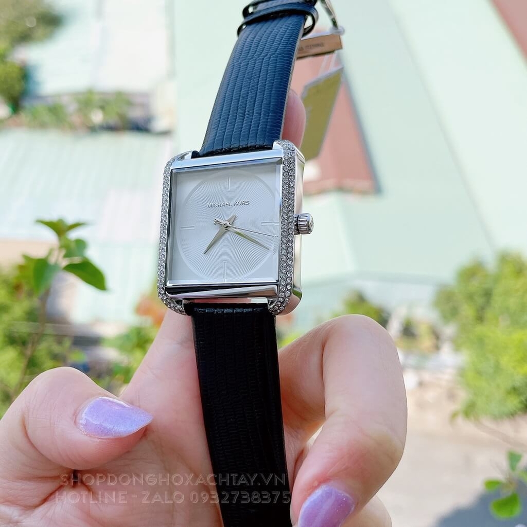 Đồng Hồ Michael Kors MK2583 Nữ Dây Da Đen Chính Hãng Shop Đồng Hồ Xách Tay