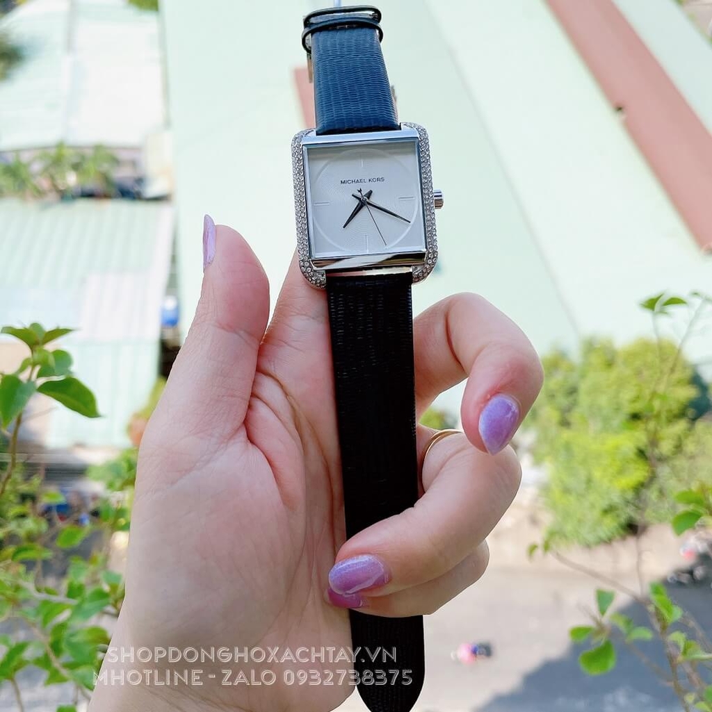 Đồng Hồ Michael Kors MK2583 Nữ Dây Da Đen Chính Hãng Shop Đồng Hồ Xách Tay