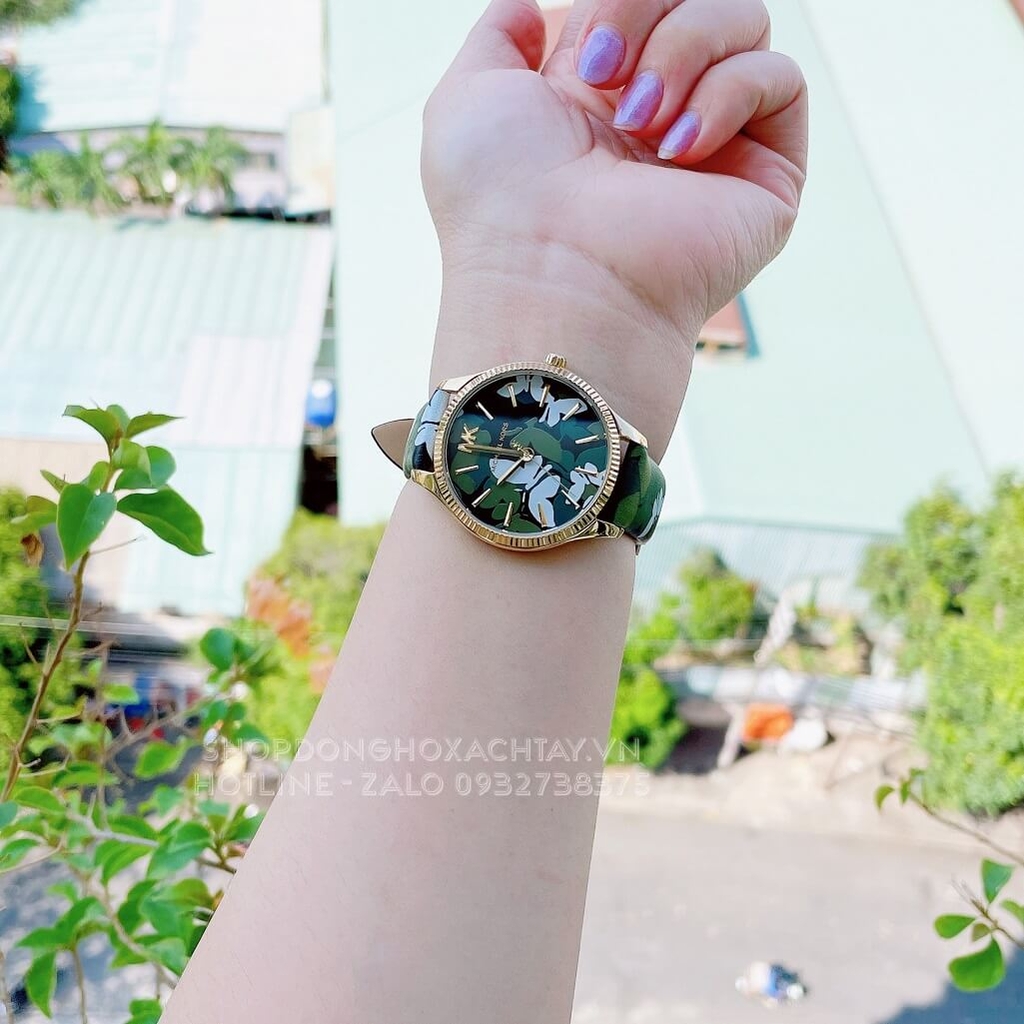 Đồng Hồ Nữ Michael Kors MK2811 Dây Da Xanh Chính Hãng Shop Đồng Hồ Xách Tay