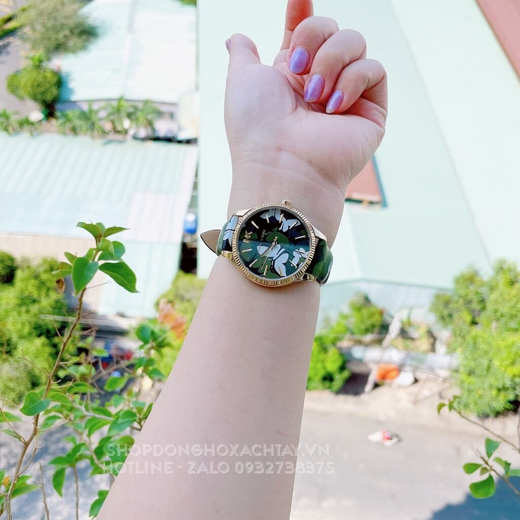 Đồng Hồ Nữ Michael Kors MK2811 Dây Da Xanh Chính Hãng Shop Đồng Hồ Xách Tay
