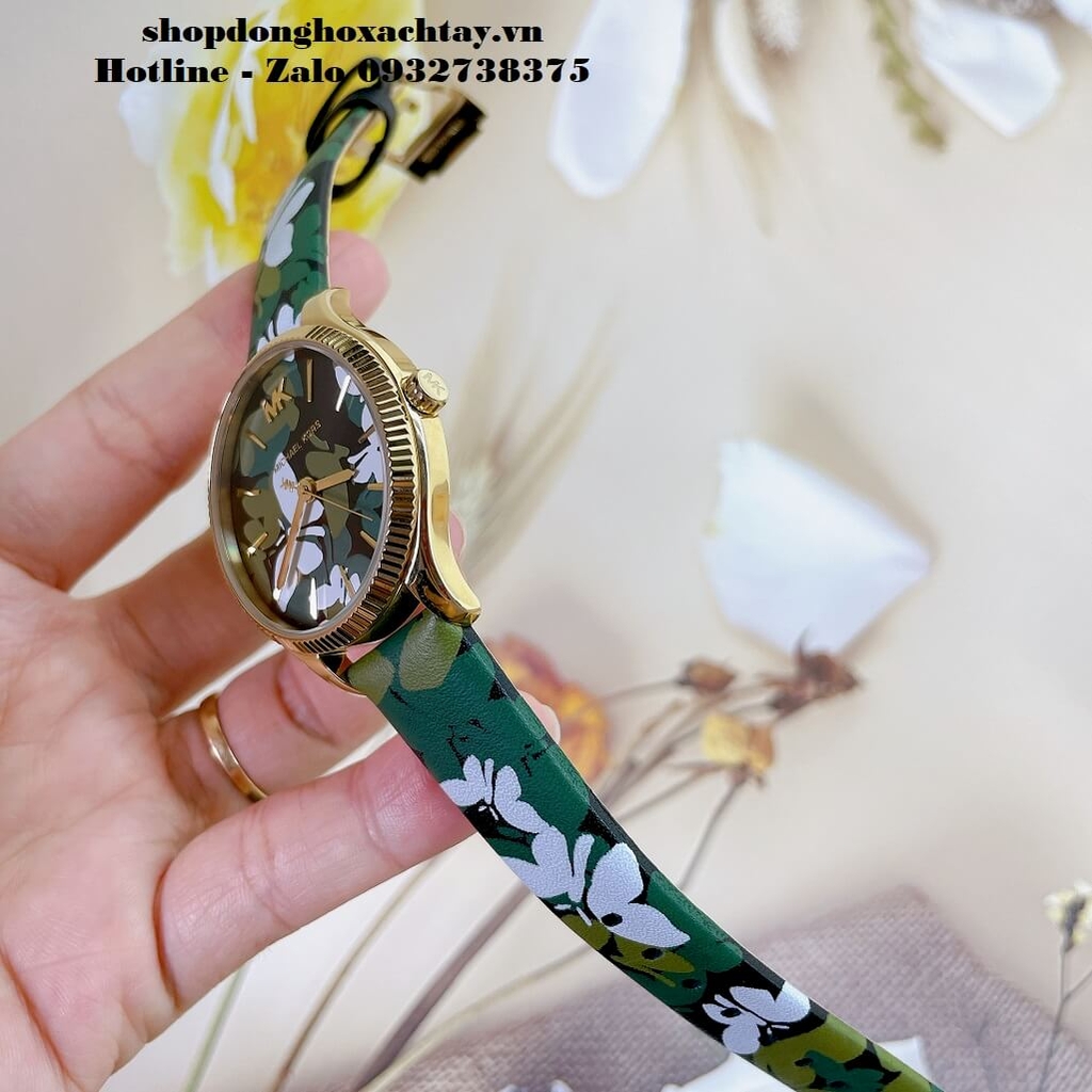 Đồng Hồ Nữ Michael Kors MK2811 Dây Da Xanh Chính Hãng Shop Đồng Hồ Xách Tay