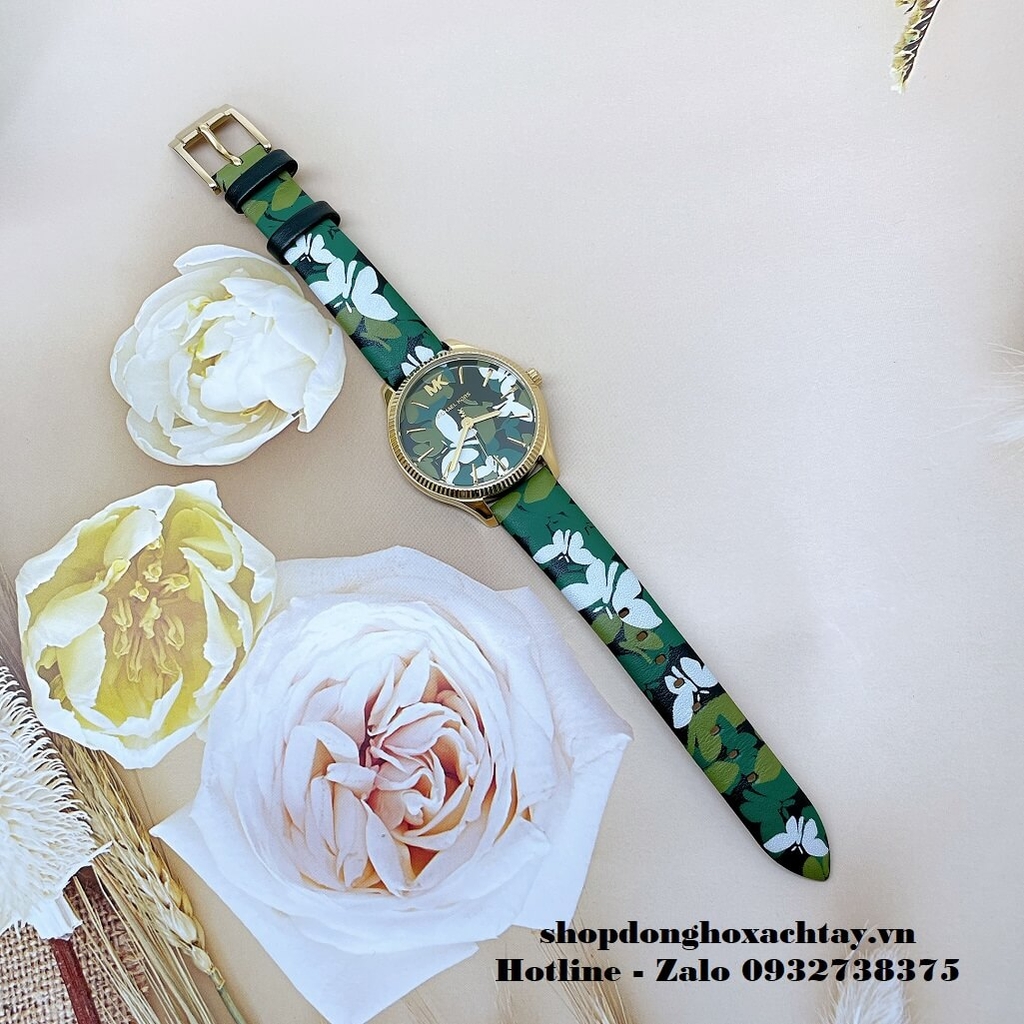 Đồng Hồ Nữ Michael Kors MK2811 Dây Da Xanh Chính Hãng Shop Đồng Hồ Xách Tay
