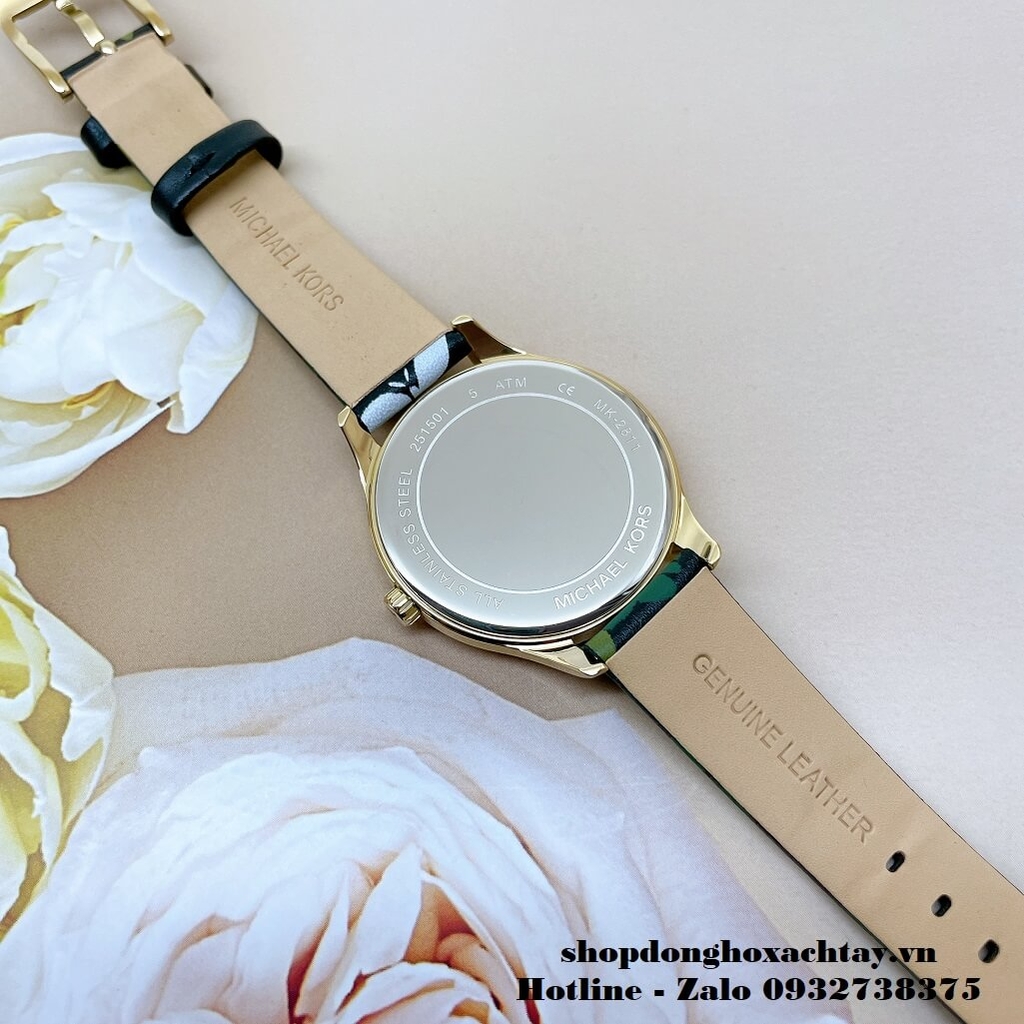 Đồng Hồ Nữ Michael Kors MK2811 Dây Da Xanh Chính Hãng Shop Đồng Hồ Xách Tay