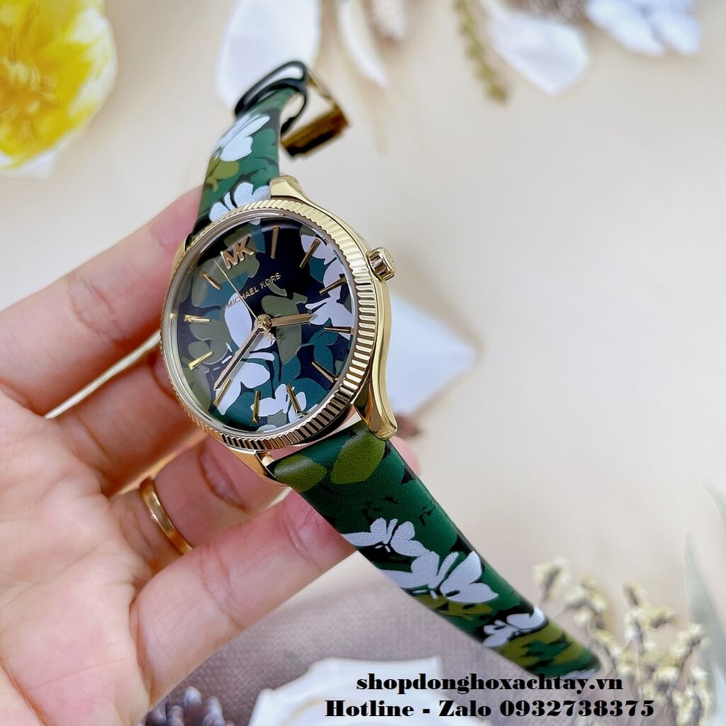 Đồng Hồ Nữ Michael Kors MK2811 Dây Da Xanh Chính Hãng Shop Đồng Hồ Xách Tay