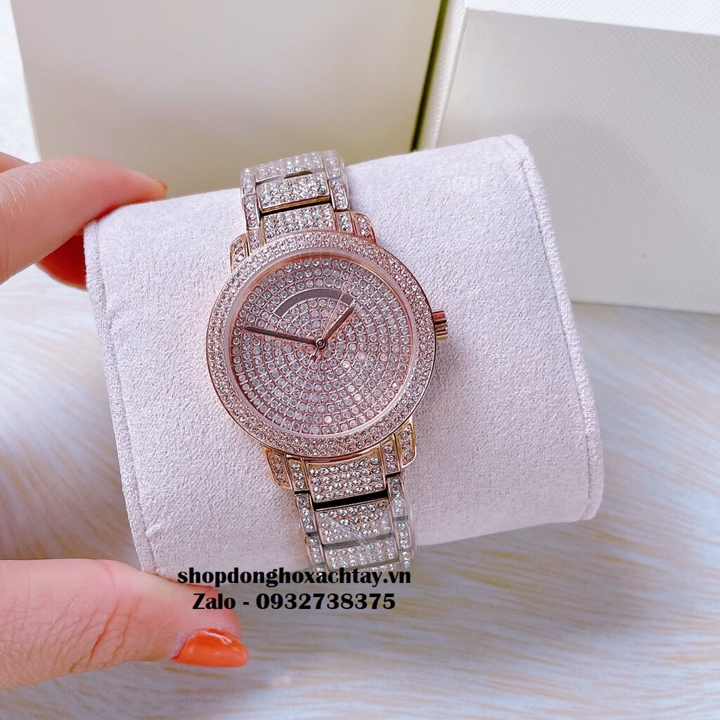 Đồng Hồ Michael Kors Nữ MK6548 Vàng Hồng Đính Đá Size 33mm Chính Hãng ...