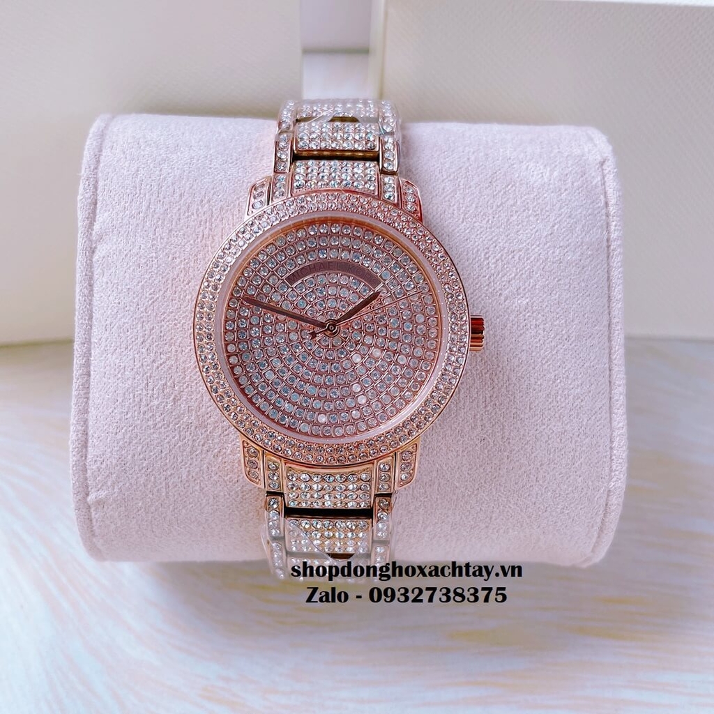 Đồng Hồ Michael Kors Nữ MK6548 Vàng Hồng Đính Đá Size 33mm Chính Hãng ...