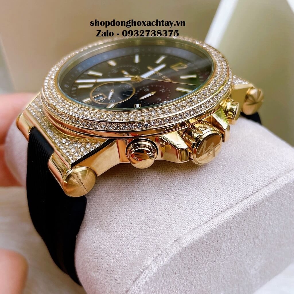Đồng Hồ Michael Kors MK8556 Nam Silicon Đính Đá Vàng 48mm Chính Hãng ...