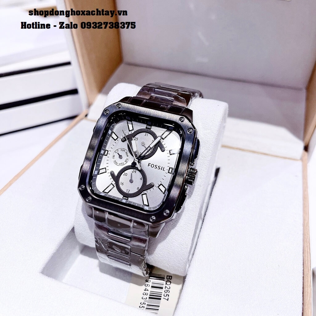 Đồng Hồ Fossil BQ2657 Nam Dây Kim Loại Xám Đen 42mm Shop Đồng Hồ Xách Tay
