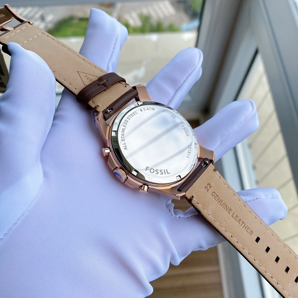 Đồng Hồ Nam Fossil FS5068 Dây Da Chính Hãng 44mm Shop Đồng Hồ Xách Tay