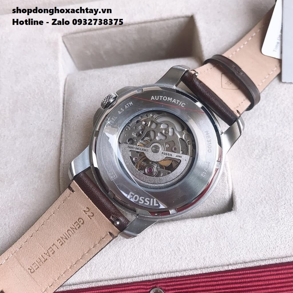Đồng Hồ Nam Fossil ME3100 Automatic (Tự Động) Dây Da 44mm Chính Hãng ...