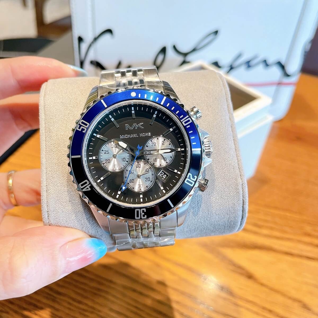 Đồng Hồ Nam Michael Kors MK8749 Chronograph Vỏ Silver Size 44mm Chính ...