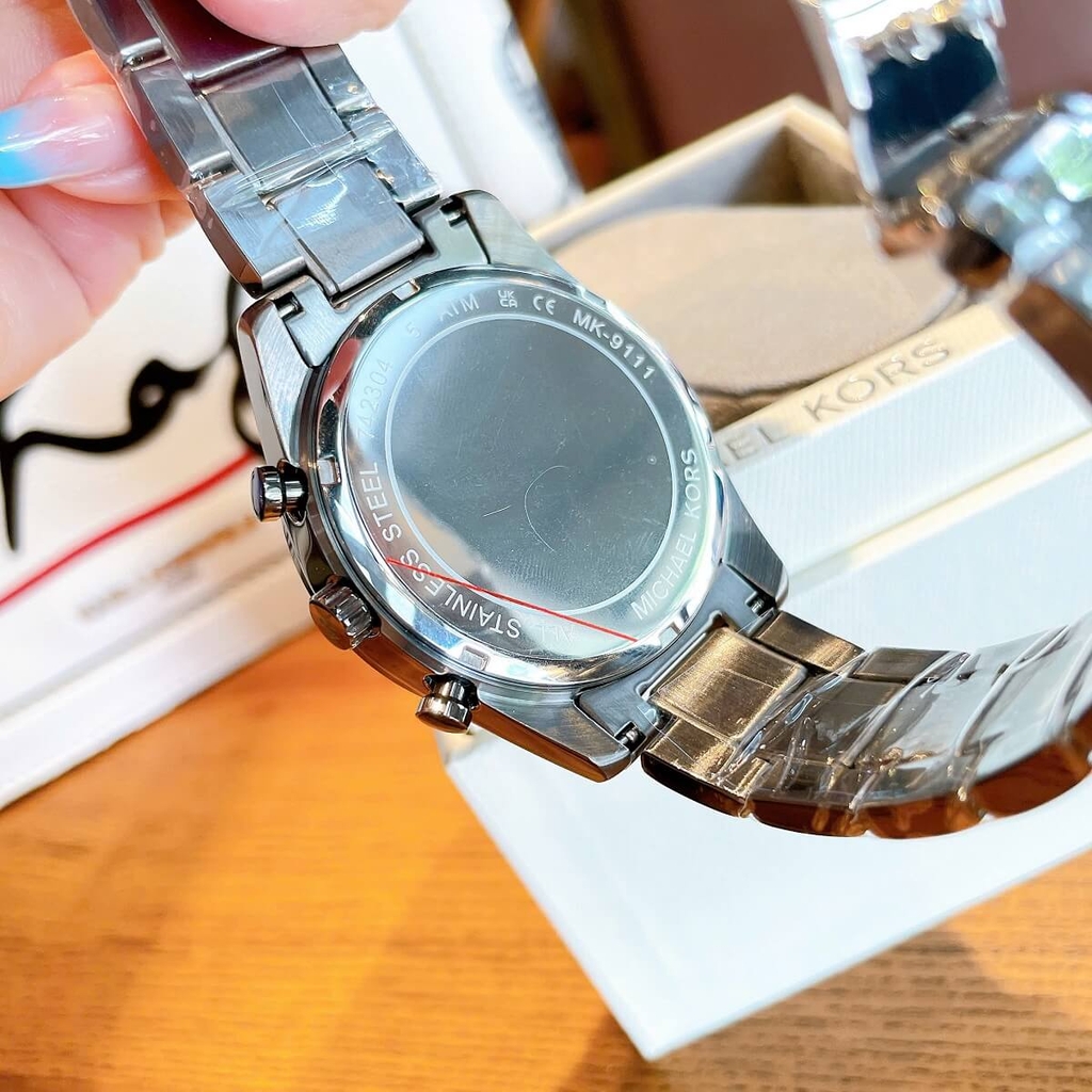 Đồng Hồ Nam Michael Kors Warren MK9111 Vỏ Đen Mặt Xanh Size 42mm Chính ...