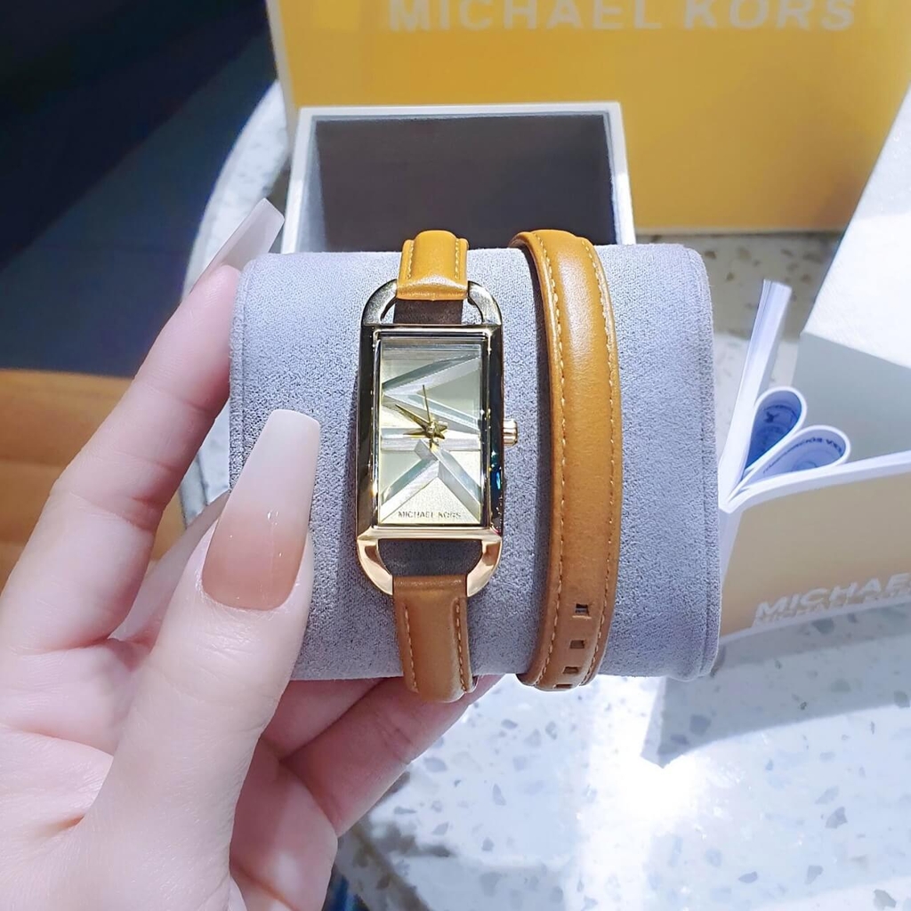 Đồng Hồ Nữ Michael Kors Empire Brown MK4721 Dây Da Vỏ Gold 30mm Shop ...