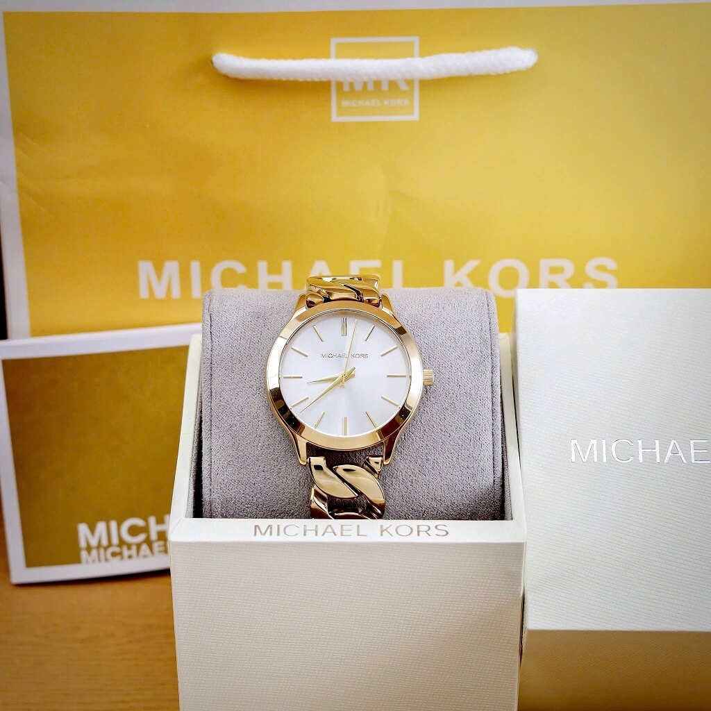Đồng Hồ Nữ Michael Kors Slim Runway MK7472 Dây Mắt Xich Gold 38mm Shop ...