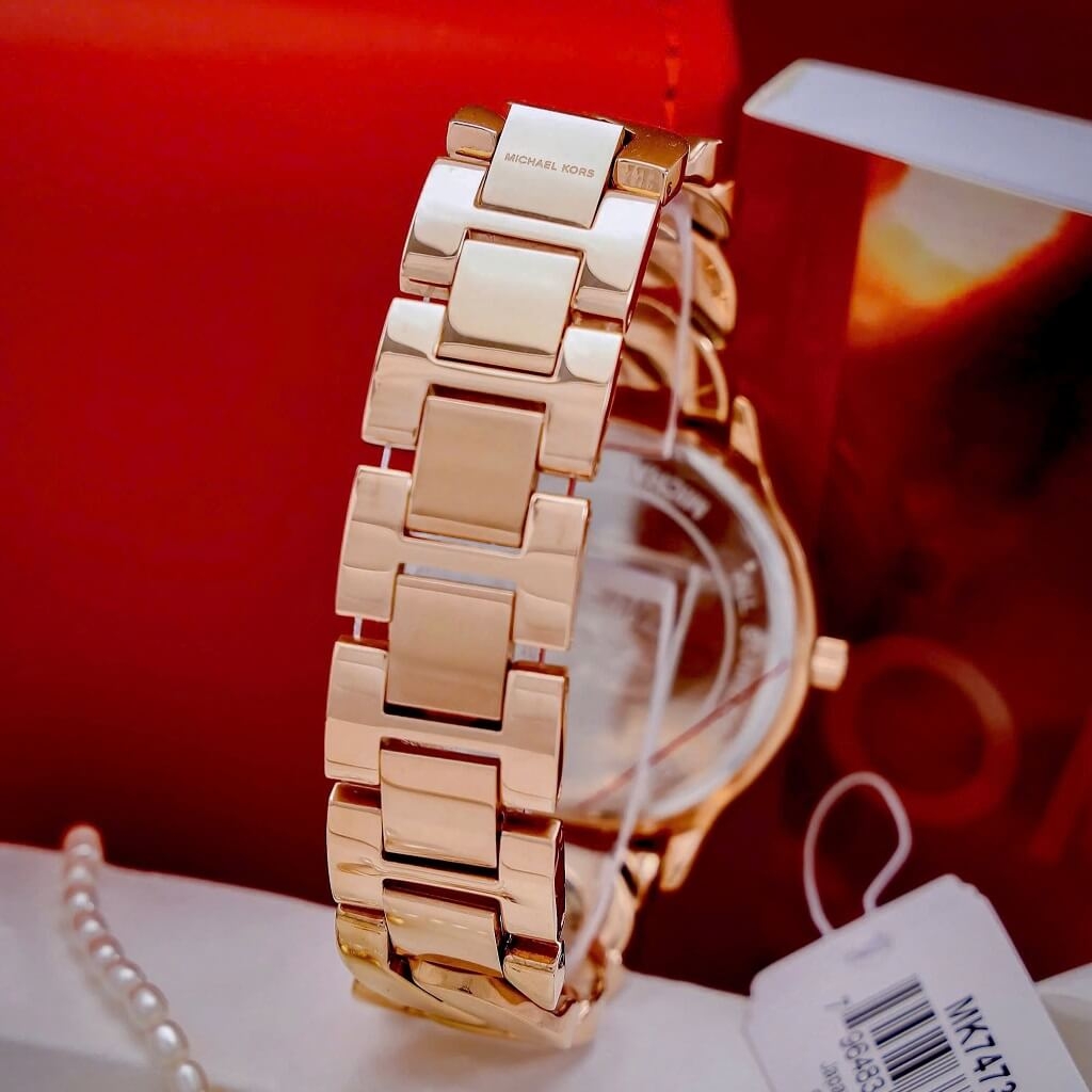 Đồng Hồ Nữ Michael Kors Slim Runway MK7473 Dây Mắt Xich Rose Gold 38mm ...