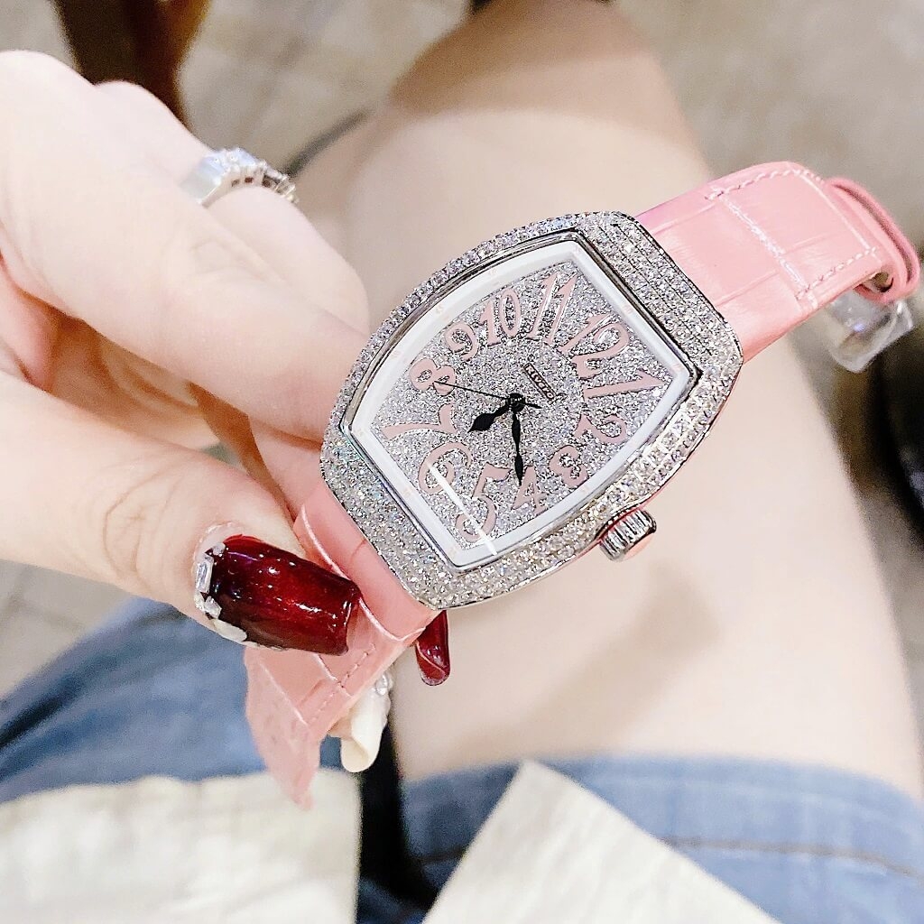 Đồng Hồ Nữ Rivero R9006 Dây Da Hồng Vỏ Silver 32mm Chính Hãng Shop Đồng ...