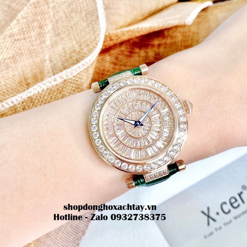 Đồng Hồ Nữ X-Cer B0629 Dây Da Xanh Rose 35mm Chính Hãng Shop Đồng Hồ ...