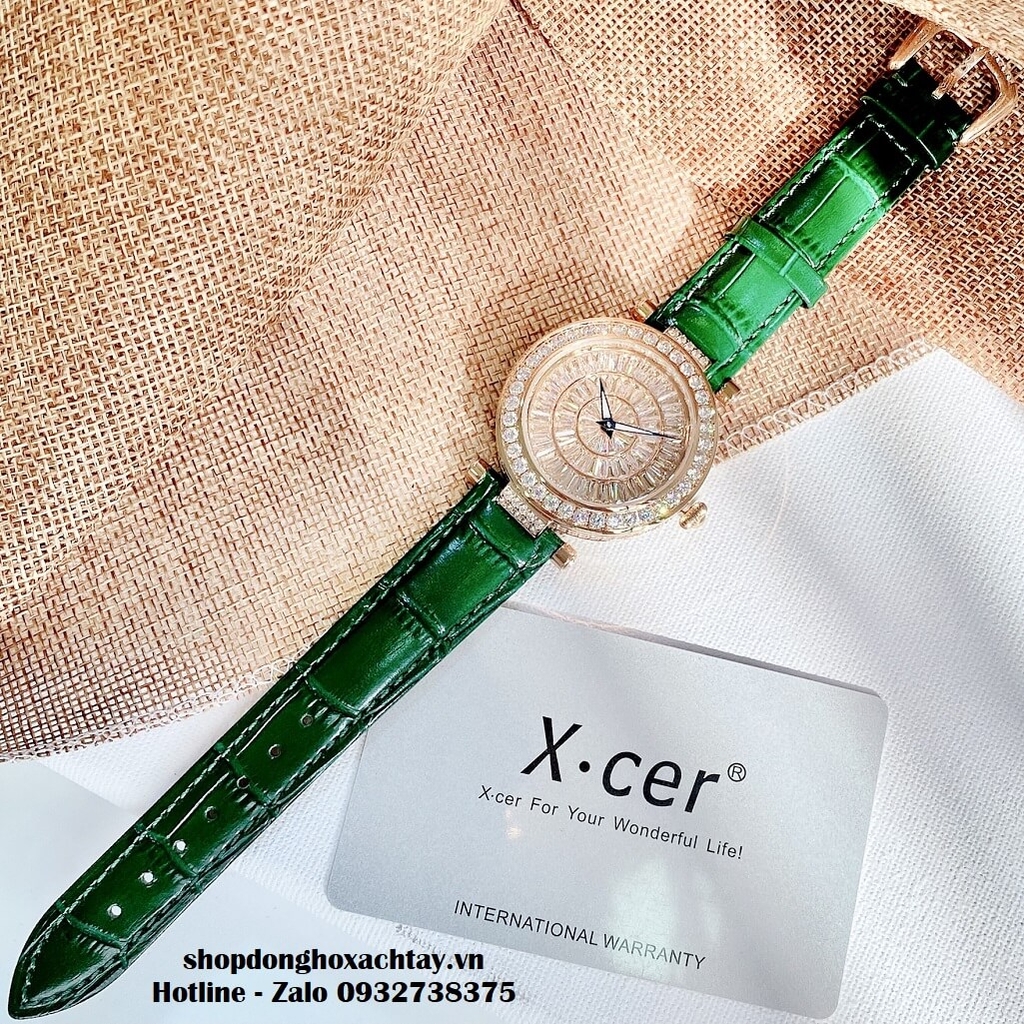 Đồng Hồ Nữ X-Cer B0629 Dây Da Xanh Rose 35mm Chính Hãng Shop Đồng Hồ ...
