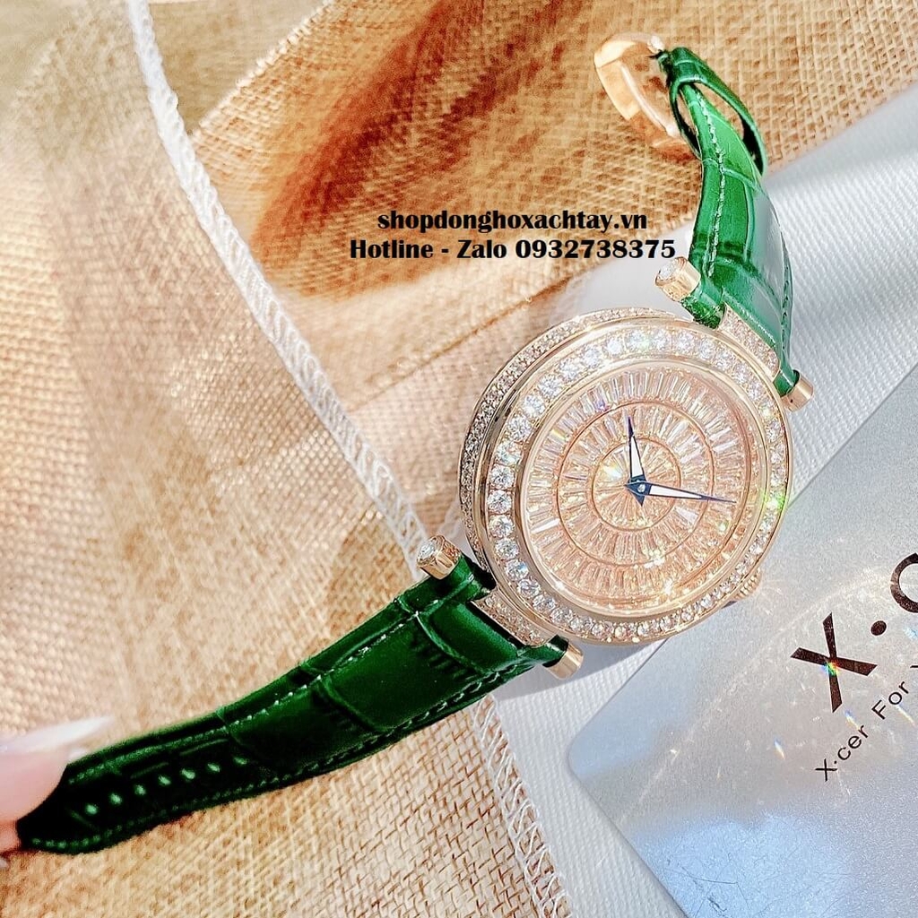 Đồng Hồ Nữ X-Cer B0629 Dây Da Xanh Rose 35mm Chính Hãng Shop Đồng Hồ ...