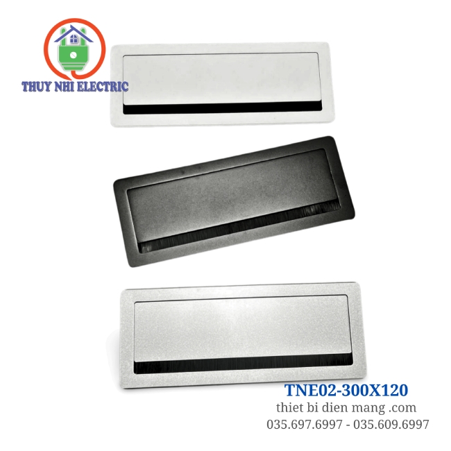 Nắp Hộp Điện Nhôm Âm Bàn Màu Đen 120x300 (TNE02-300X120-Đ)