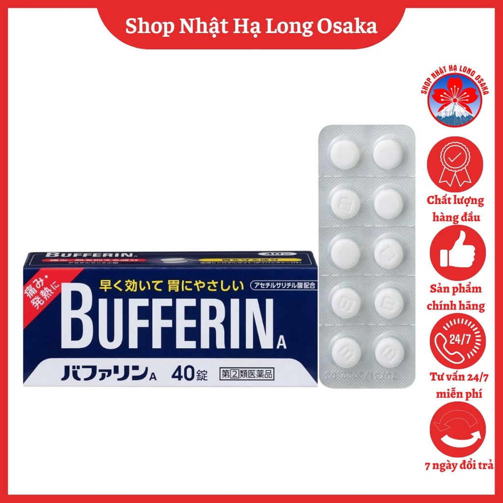 VIÊN UỐNG GIẢM ĐAU HẠ SỐT BUFFERIN A 40 VIÊN - 4903301199380 Shop Nhật ...