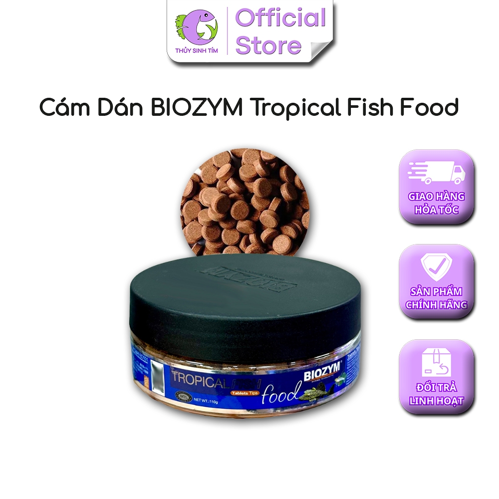 Cám Dính Cao Cấp Tropical Fish BIOZYM | Thủy Sinh Tím