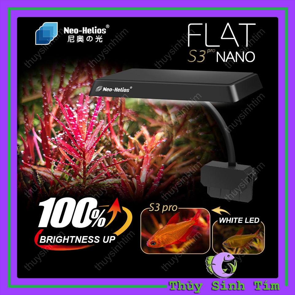 Đèn Flat Nano S3 | Thủy Sinh Tím
