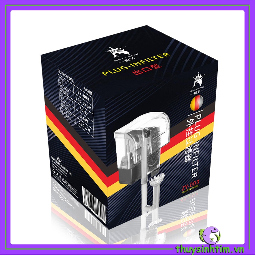 Máy Lọc Thác ZY-003 | Thủy Sinh Tím