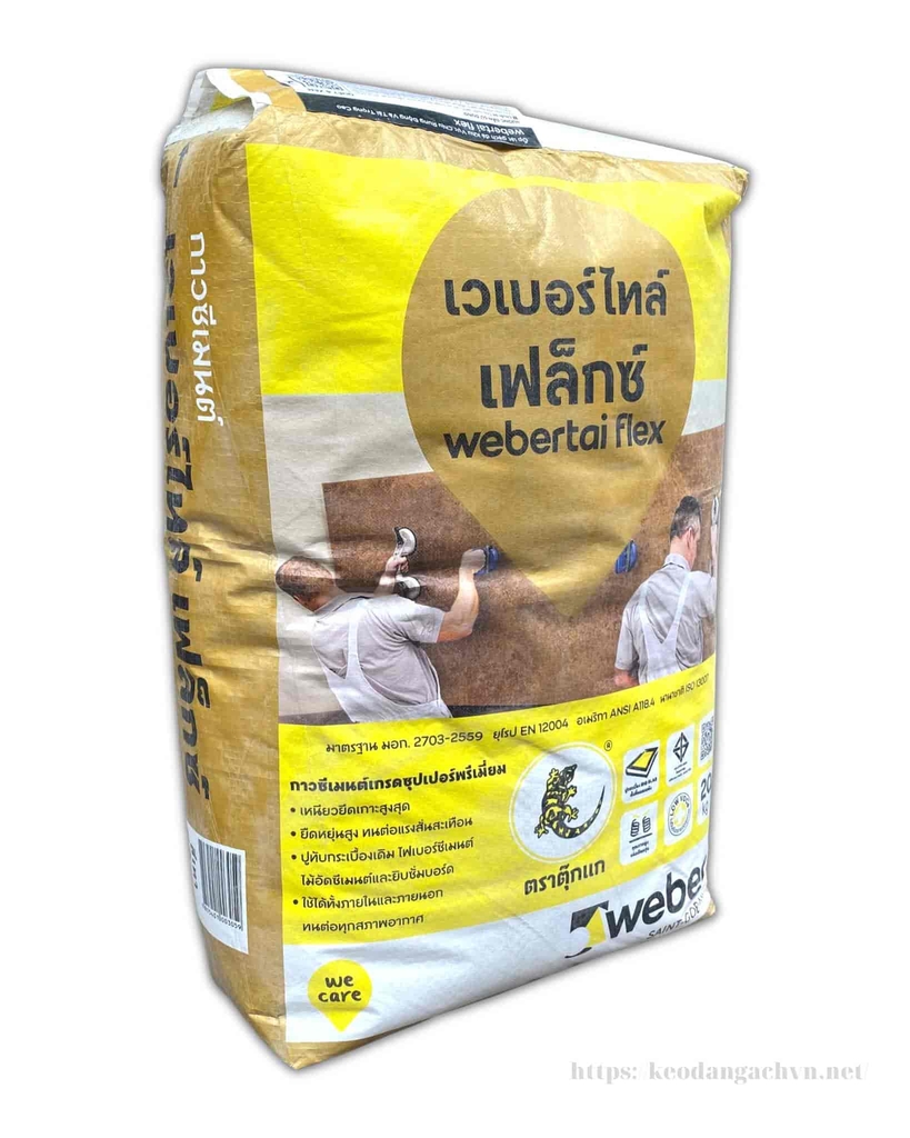 Webertai Flex - Keo dán gạch đàn hồi, cao cấp USS - Keo xây dựng hàng ...