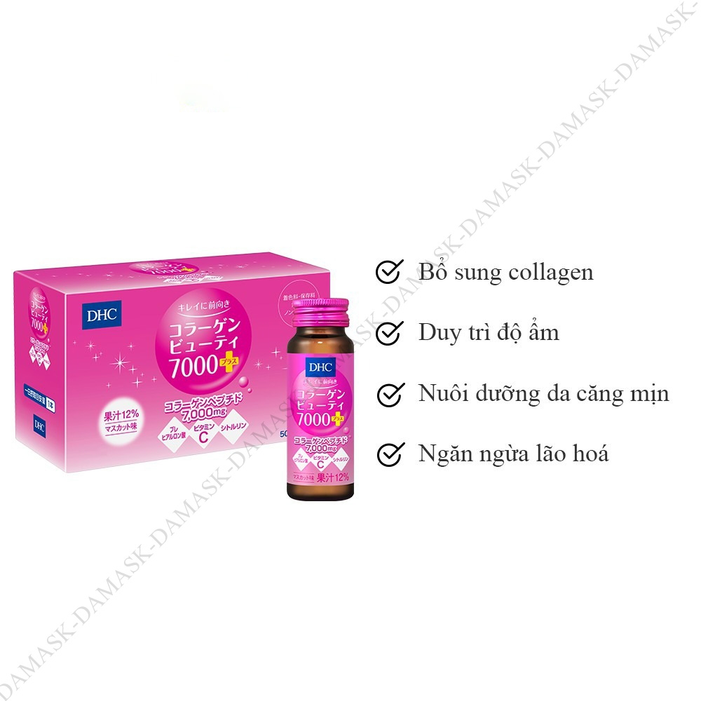 Nước Uống Bổ Sung Collagen DHC Collagen Beauty 7000 Plus Nhật Damask ...