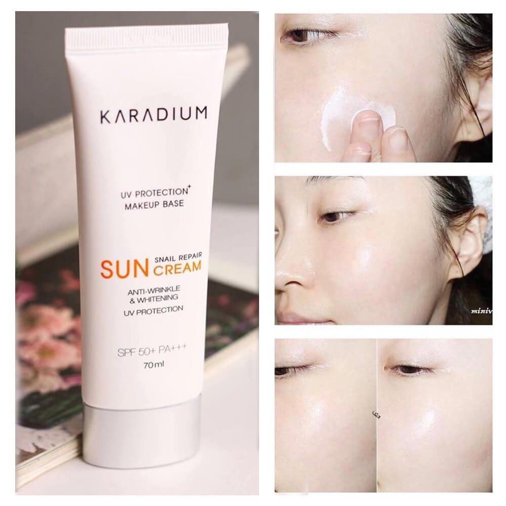 Kem chống nắng Karadium Snail Repair Sun Cream SPF50+ PA+++ Damask - Mỹ ...