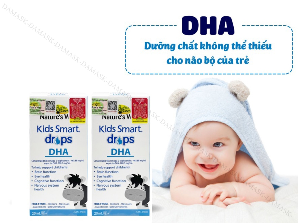 Siro bổ sung DHA Kids smart Drop DHA Nature’s Way Damask - Mỹ Phẩm ...