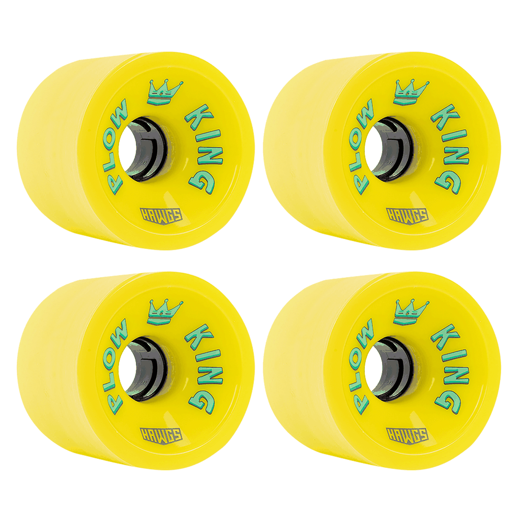 HAWGS PLOW KING 72MM 78a FLAT BANANA YELLOW LONGBOARD WHEELS