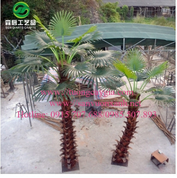 Mẫu cây cọ giả tại Hà Nội Tường cây giả Nhật Minh