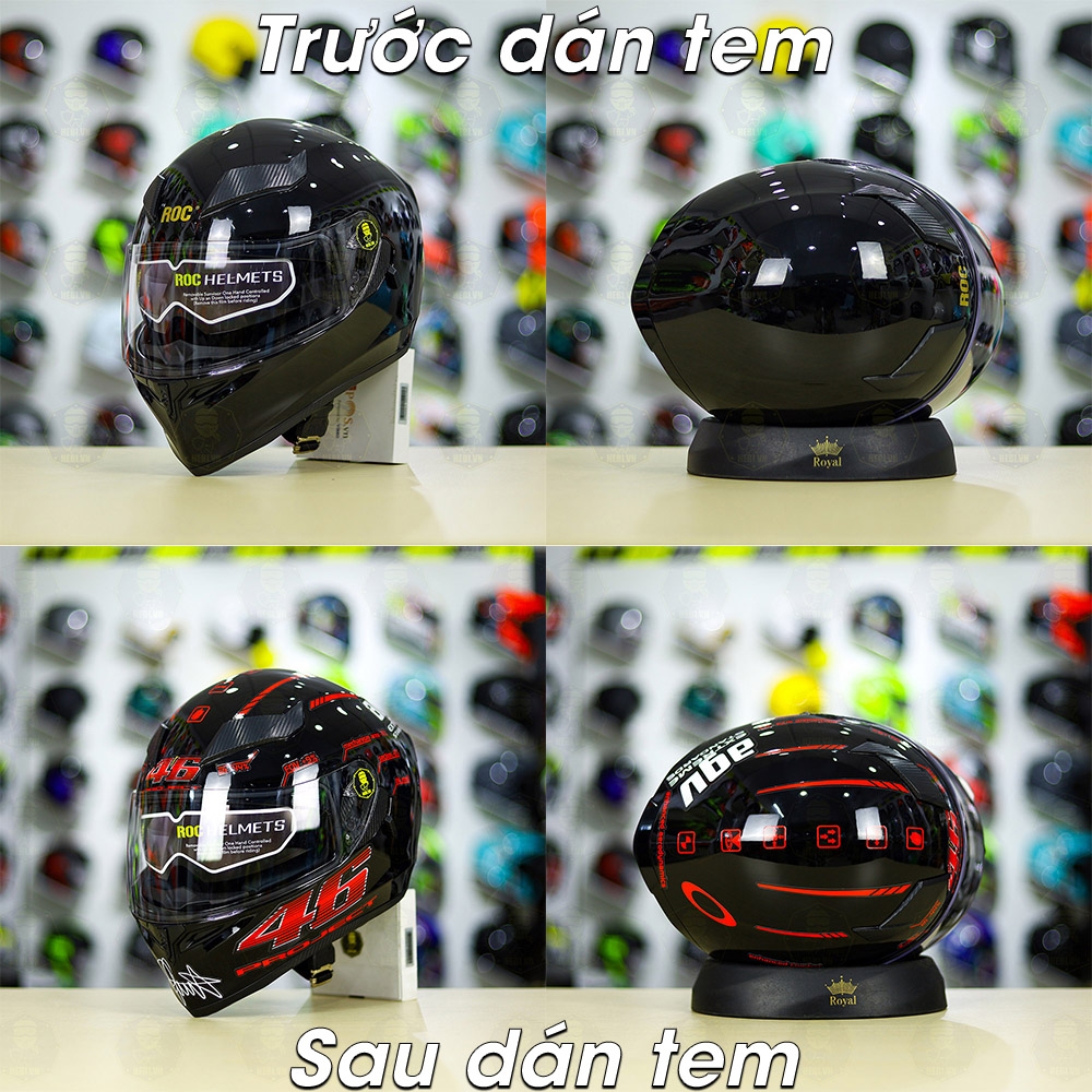 Tem Decal AGV Project 46 Đỏ Cho Nón Fullface - Không Nón - FREESHIP