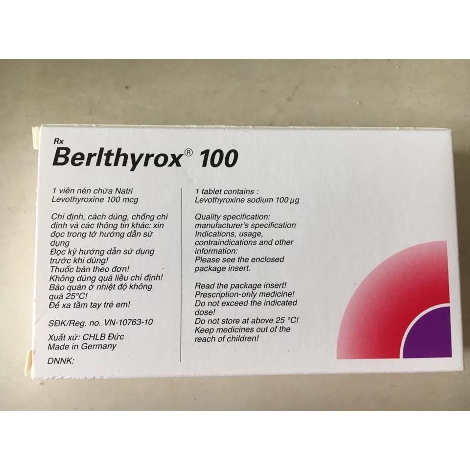 Berlthyrox100mcg/ Phụ khoa - nội tiết/ Thuốc tân dược/nhathuocyentrang.com