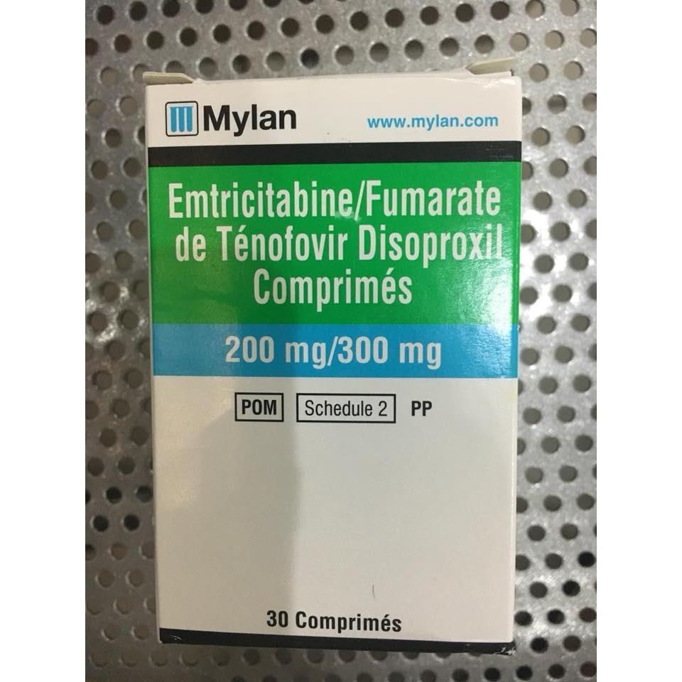 Emtricitabine 200mg/Tenofovir 300mg Mylan/ Gan -Mật - Thận/ thuốc tân ...