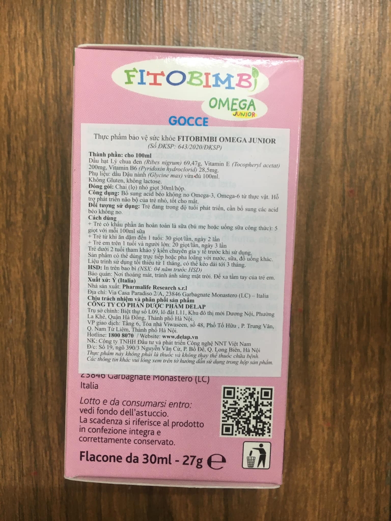 Fitobimbi Omega | nhathuocyentrang