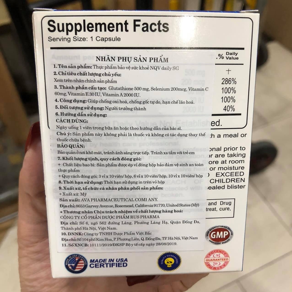 NQV-DAILY SG/thuốc bổ người lớn/sản phẩm thảo dược-vitamin ...