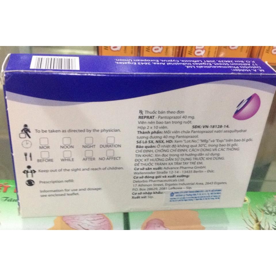 Reprat 40mg/dạ dày/tiêu hóa/thuốc tân dược/nhathuocyentrang.com