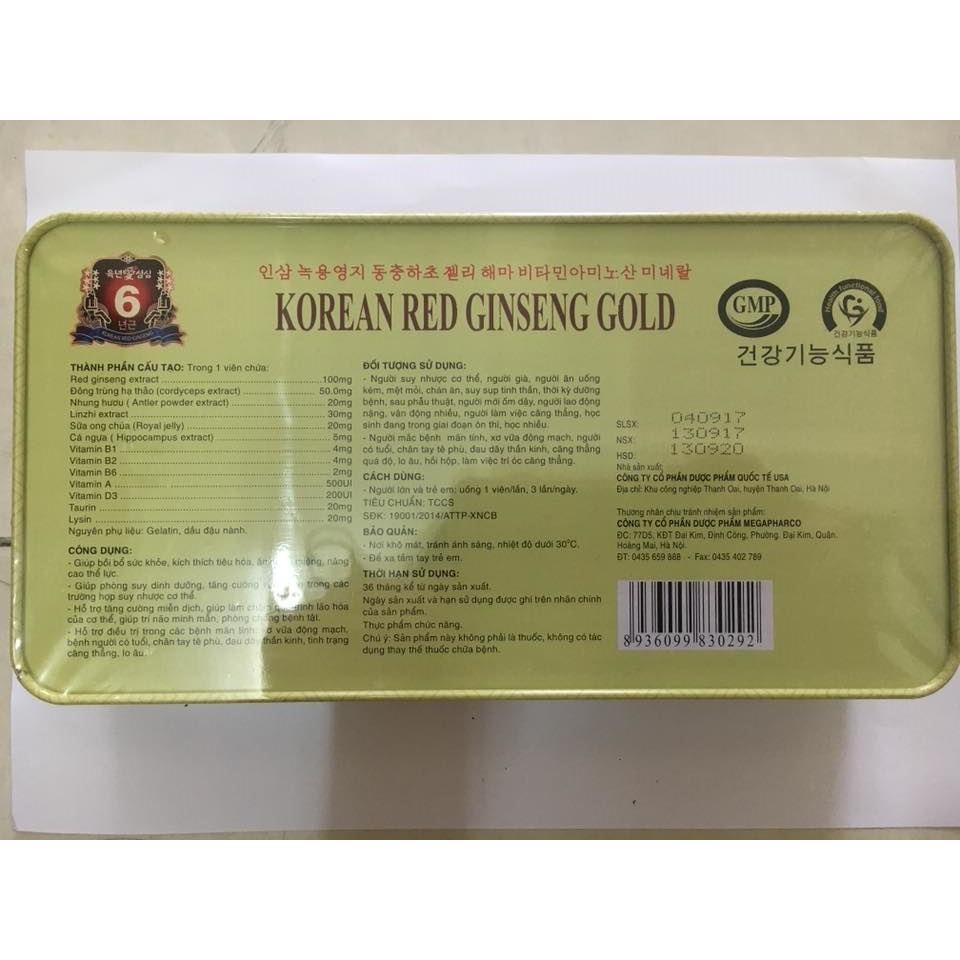 Korean Red Ginseng Gold/ Thuốc bổ người lớn/ Sản phẩm thảo dược ...