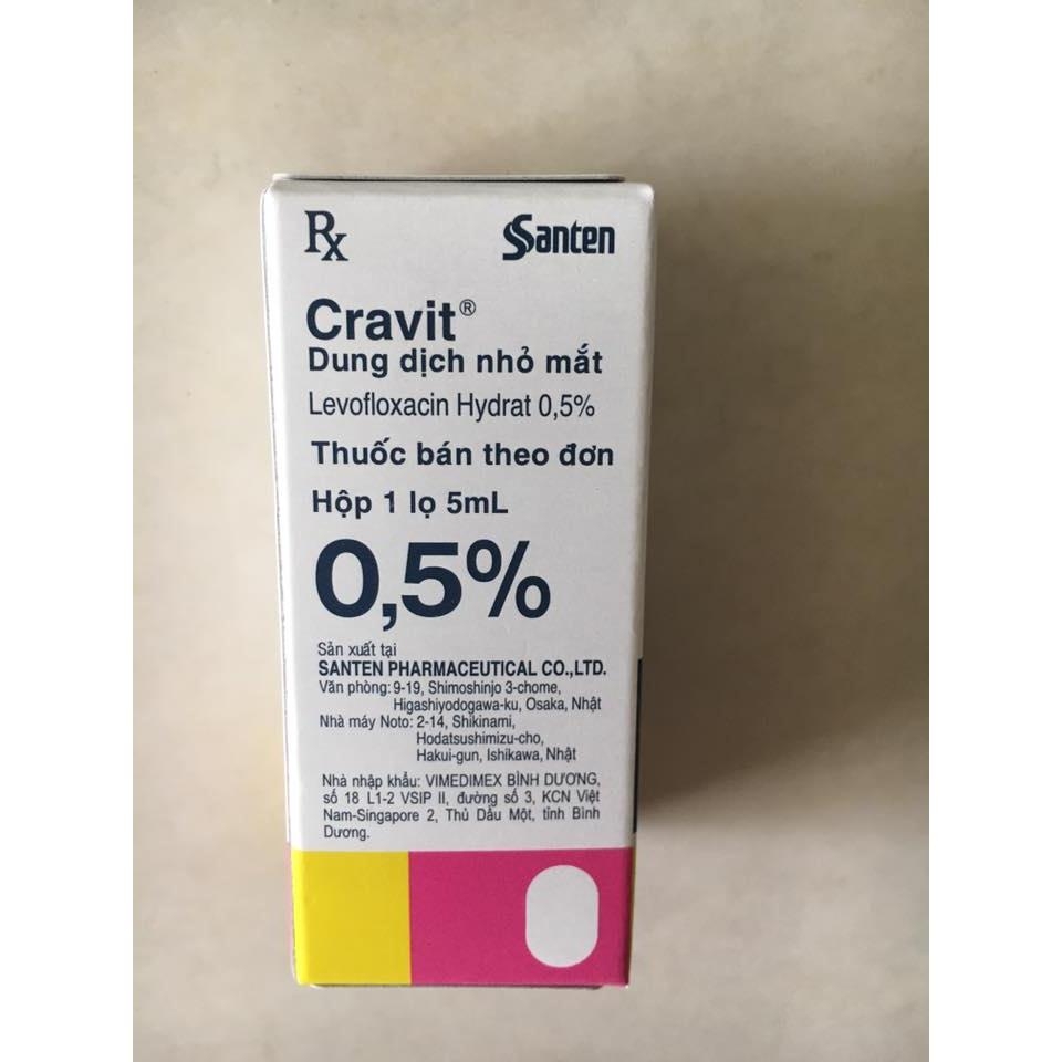 Thuốc nhỏ mắt Cravit 0.5%/thuốc mắt/thuốc tân dược/nhathuocyentrang