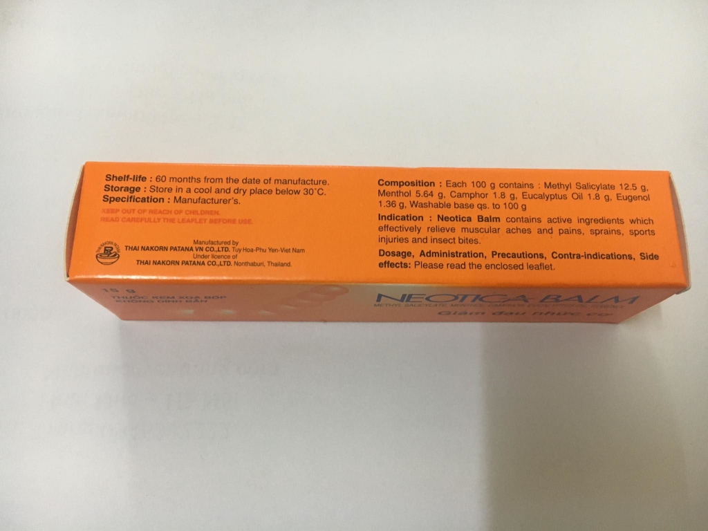 Neotica Balm 15g/Giảm đau-hạ sốt-chống viêm/thuốc tân dược ...