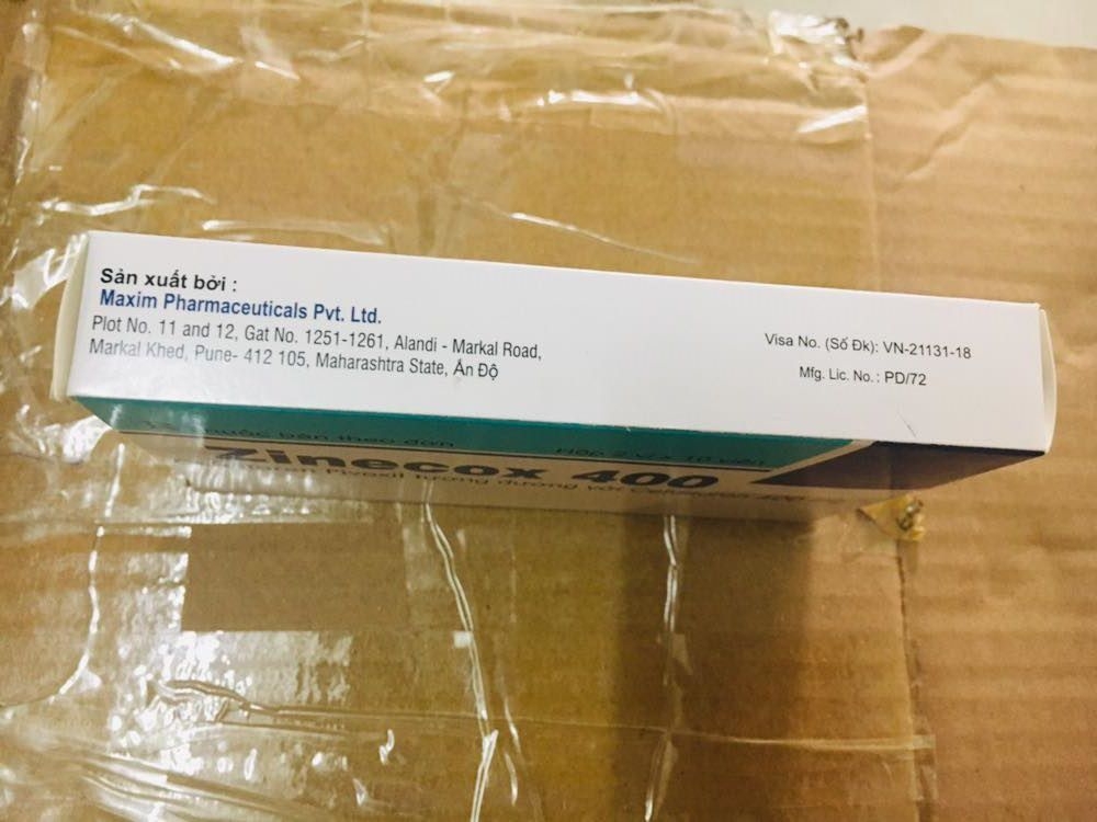 Zinecox 400mg | nhathuocyentrang